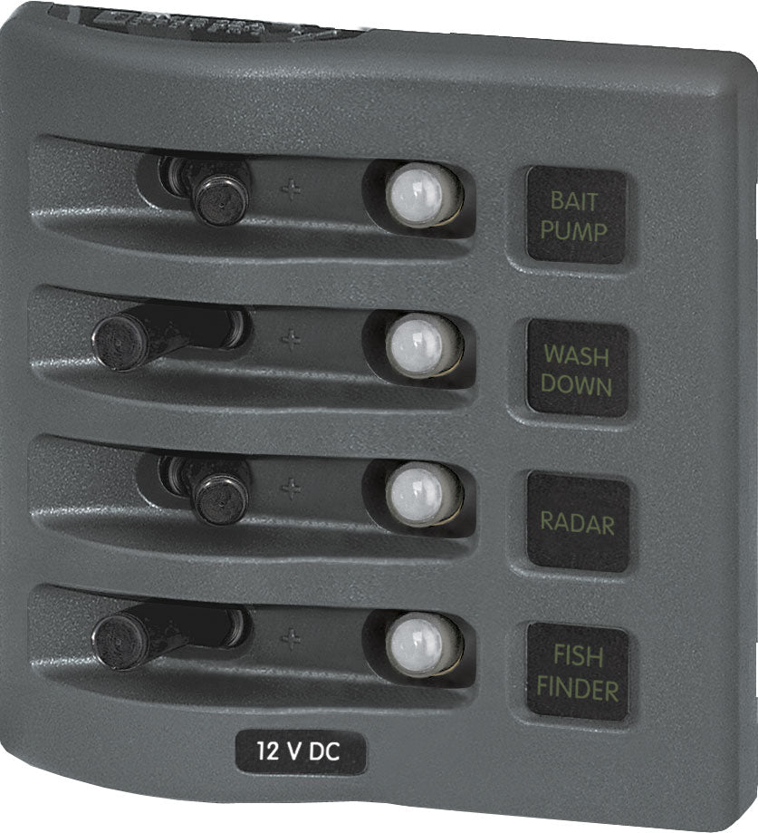 Blue Sea Weather Deck Panel 12v 4 Circuit Breaker Panel – Custom ...